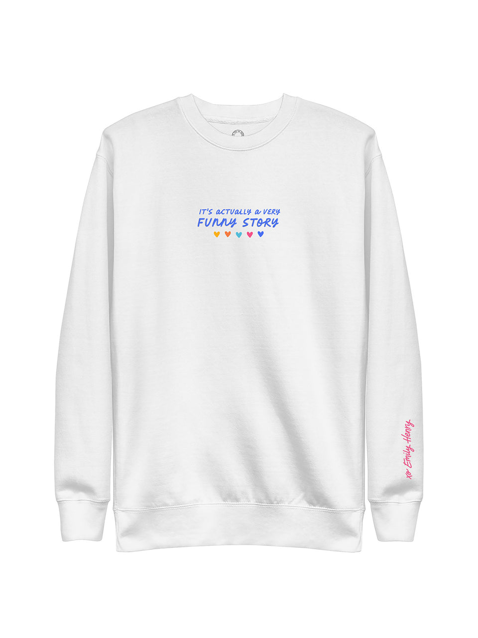 Emily Henry - Books Are My Happy Place embroidered unisex sweatshirt ...