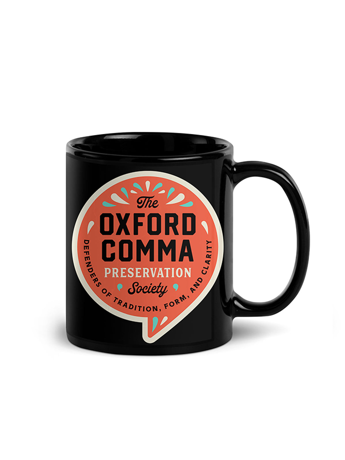 Oxford Comma Preservation Society mug — Out of Print