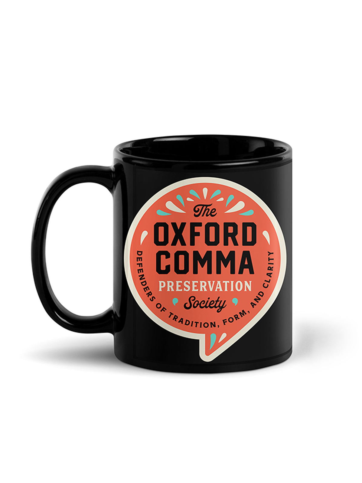 Oxford Comma Preservation Society mug — Out of Print