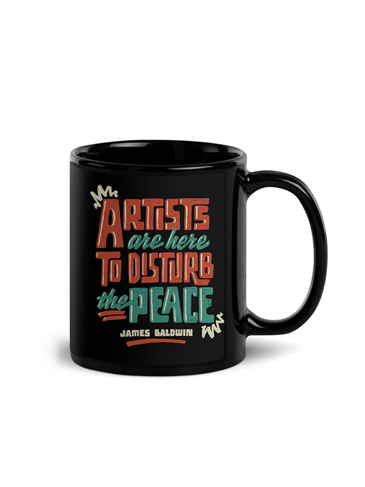 James Baldwin - Artists Are Here to Disturb the Peace mug — Out of Print