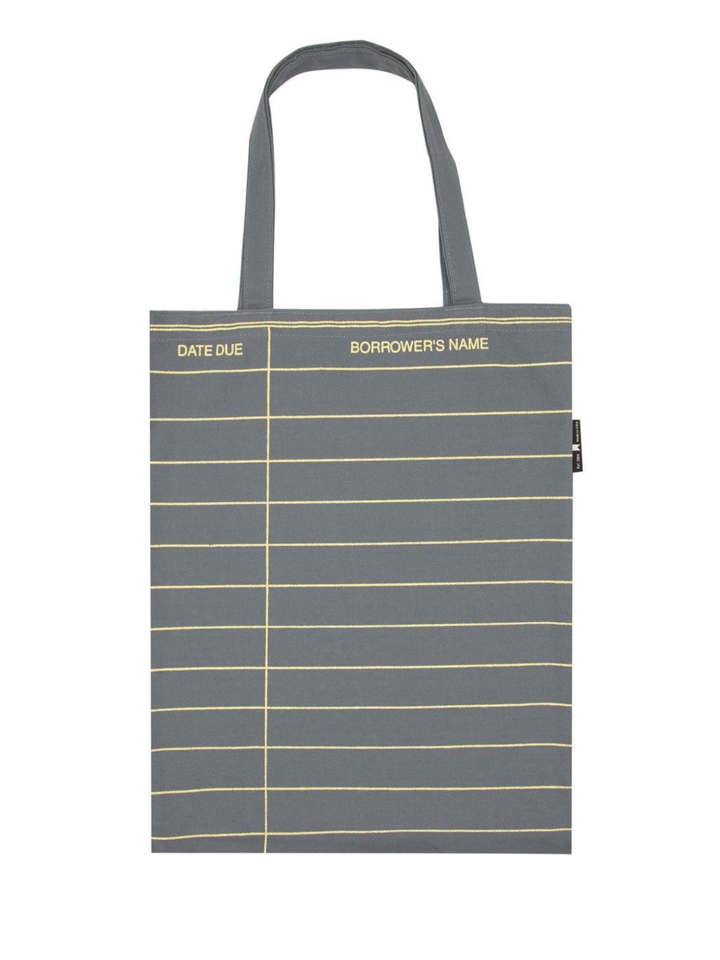 Library Card gray tote bag — Out of Print