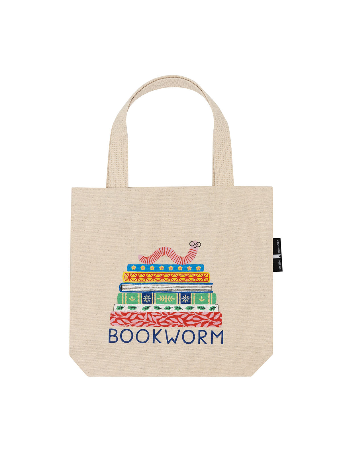 Bookworm mini tote bag — Out of Print