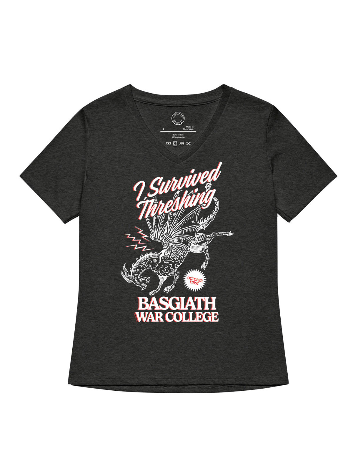 Fourth Wing: I Survived Threshing women's t-shirt — Out of Print