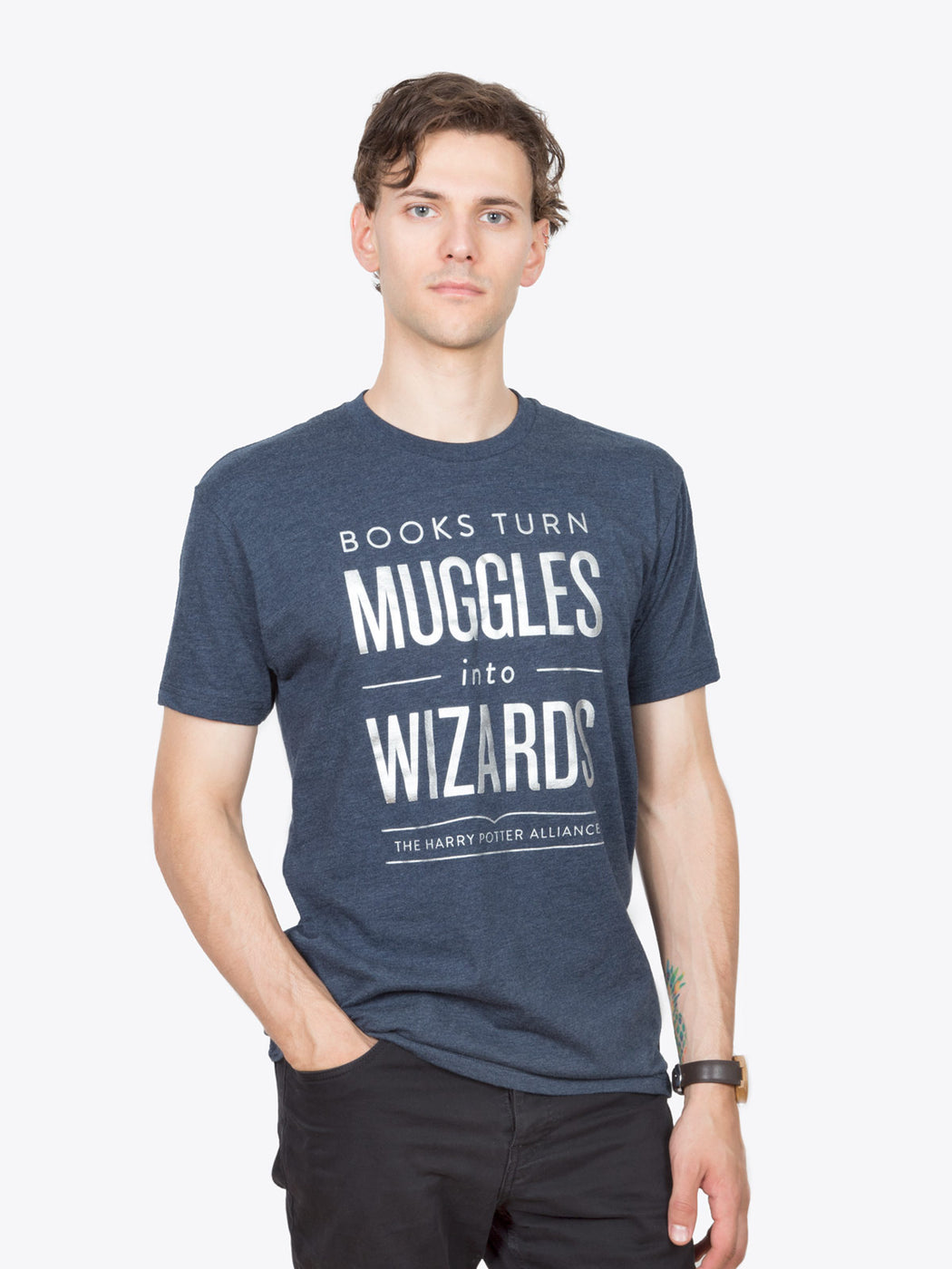 Books Turn Muggles Into Wizards unisex t-shirt — Out of Print