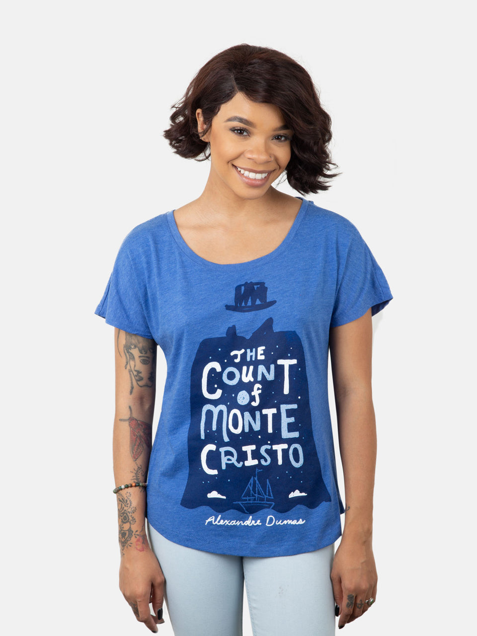 The Count of Monte Cristo unisex book t-shirt — Out of Print