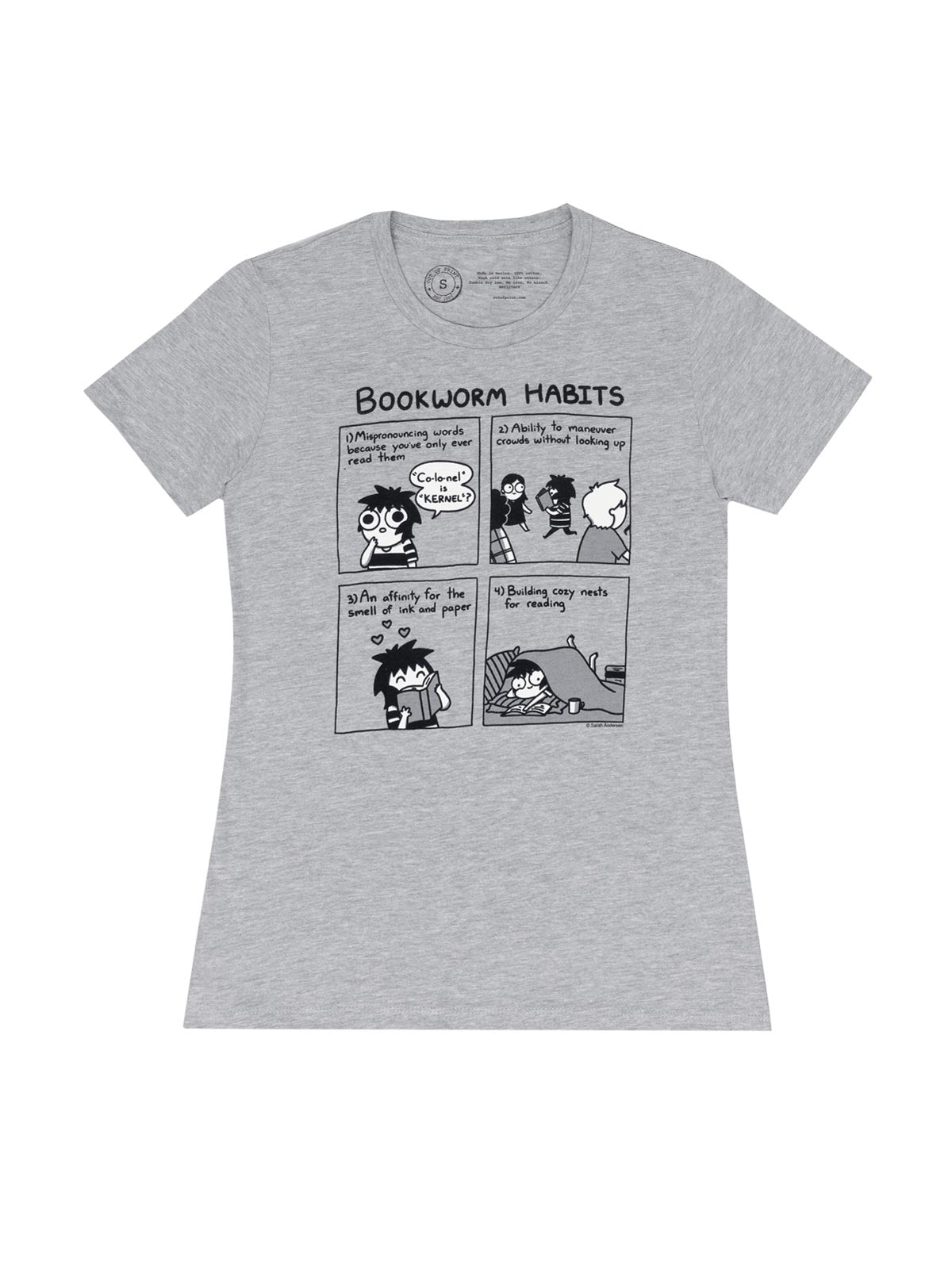 Sarah's Scribbles - Bookworm Habits women's tee — Out of Print