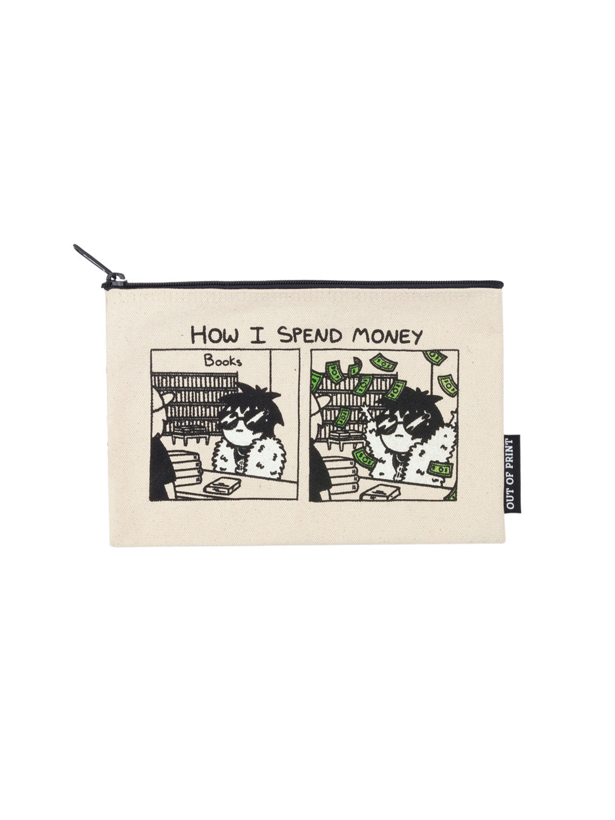 Sarah's Scribbles - How I Spend Money canvas pouch — Out of Print
