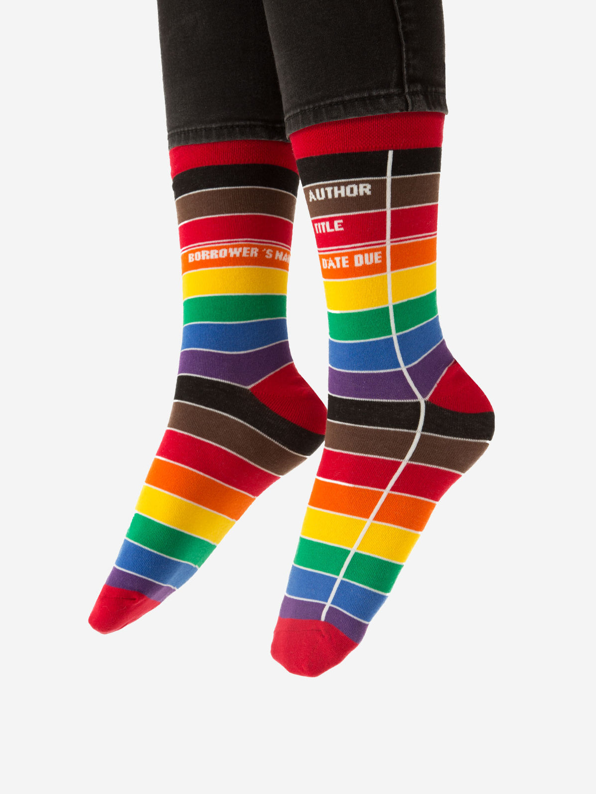 Library Card pride socks — Out of Print