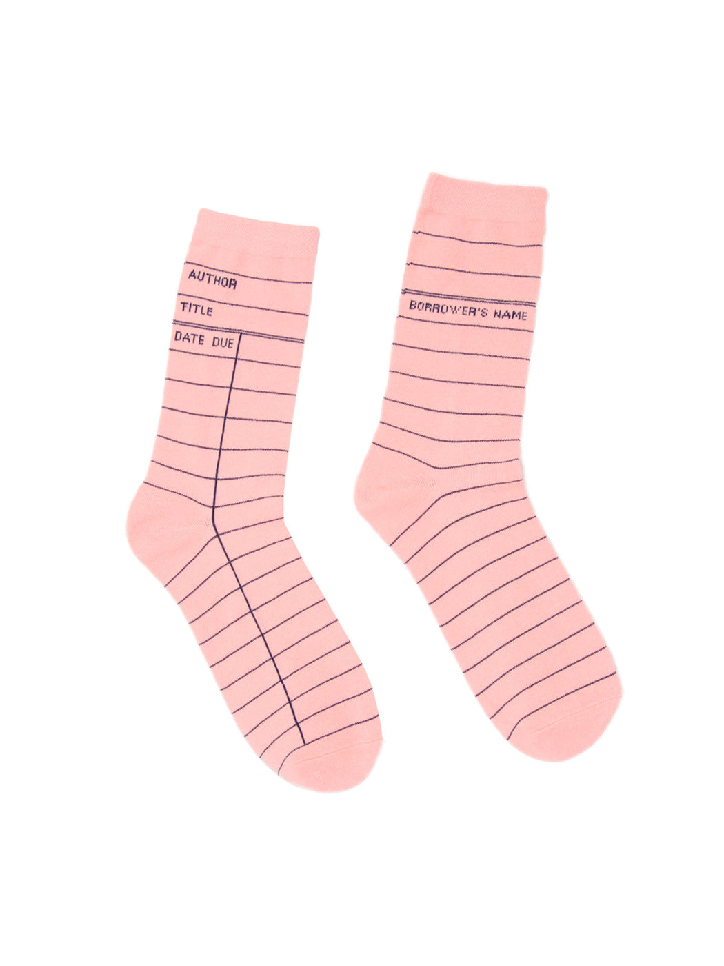 Library Card pink socks — Out of Print
