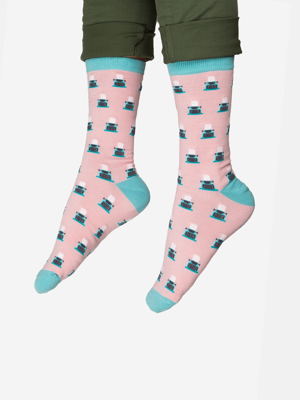 Write Life Typewriter adult socks — Out of Print